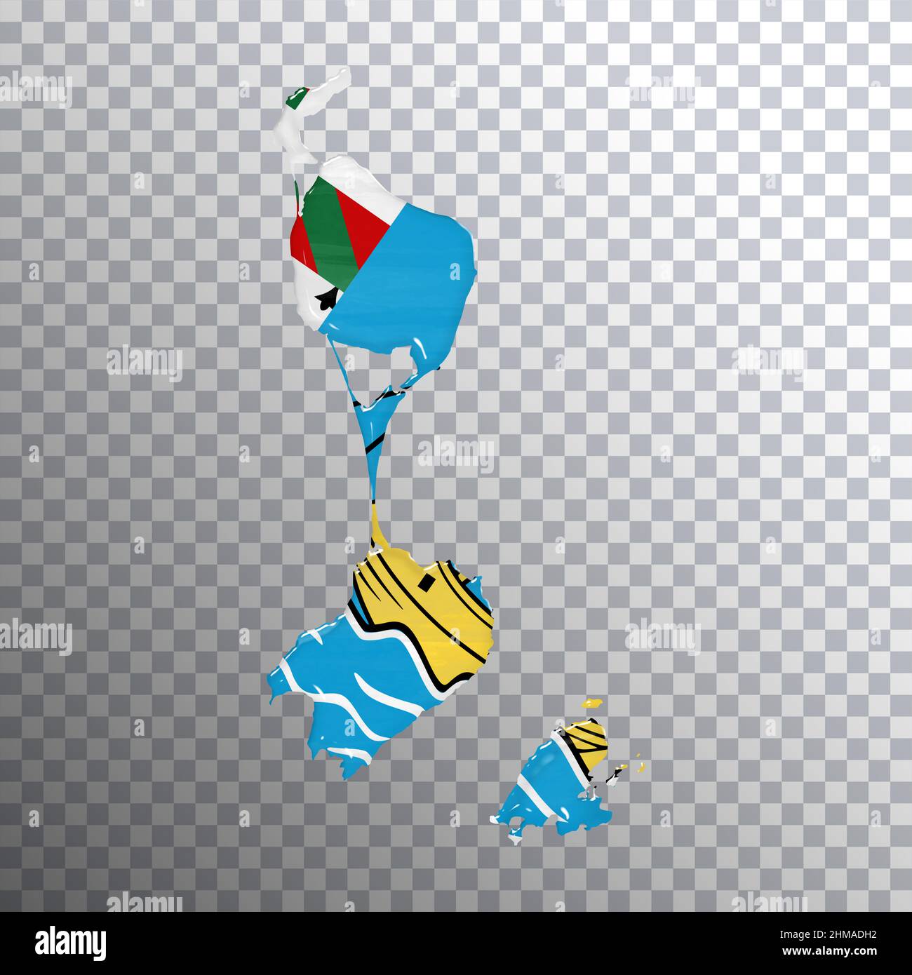 Saint Pierre and Miquelon flag and map, transparent background ...