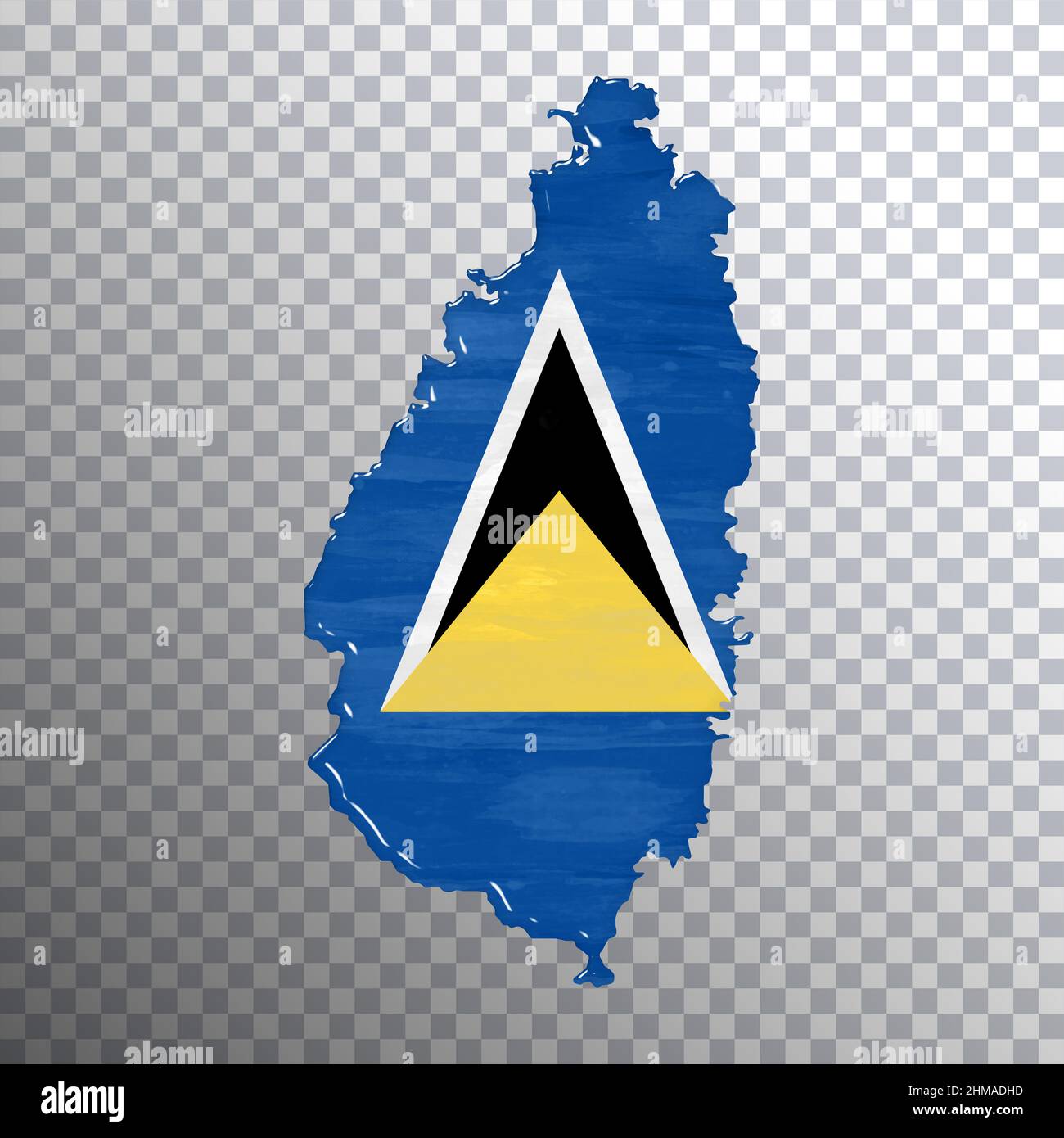 Saint lucia flag map hi-res stock photography and images - Alamy