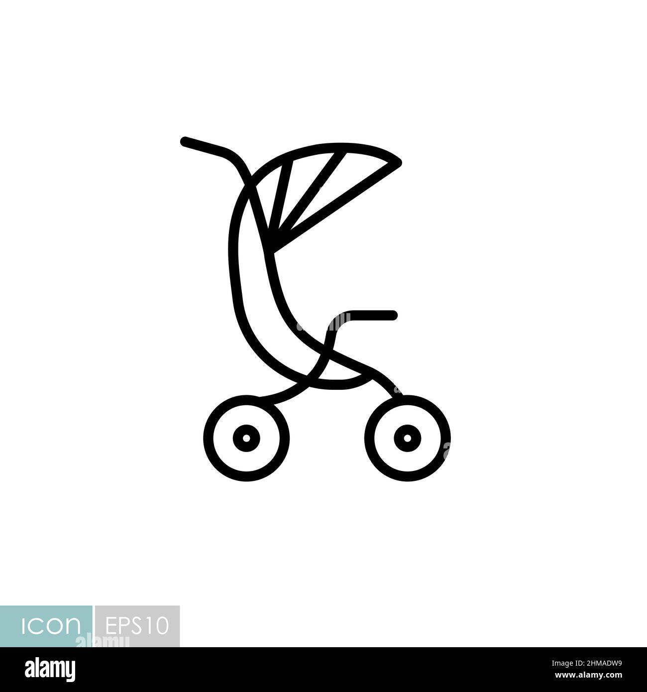 Stroller baby, carriage vector icon. Graph symbol for children and ...