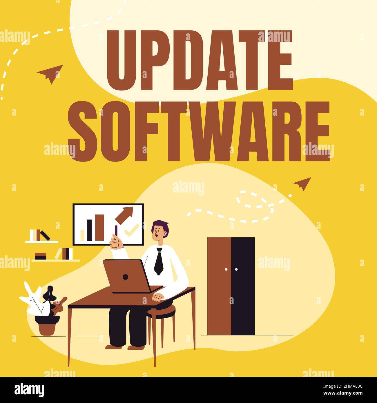 Conceptual caption Update Software. Business idea replacing program ...