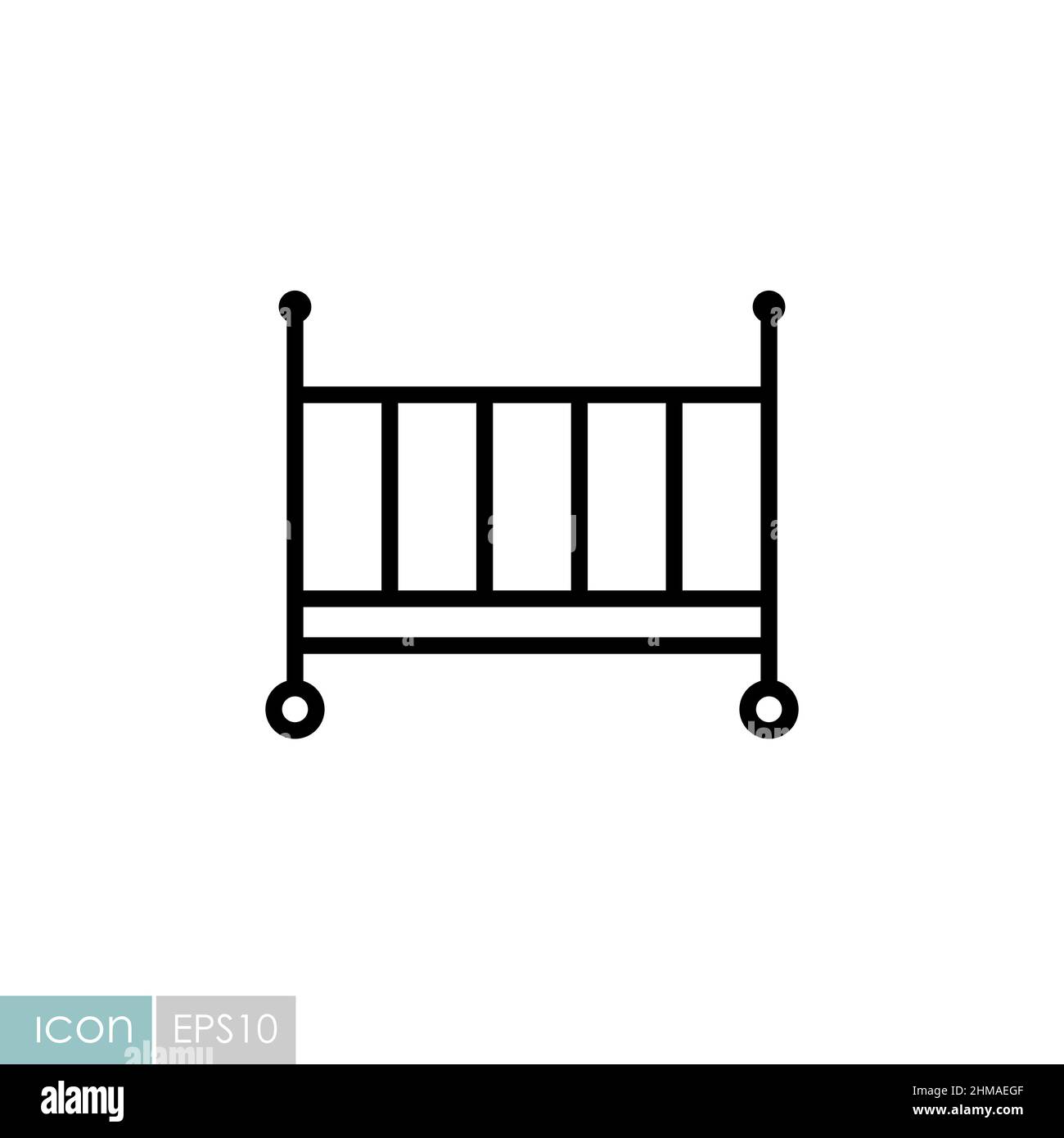 Crib icon vector logo Stock Vector Images - Alamy