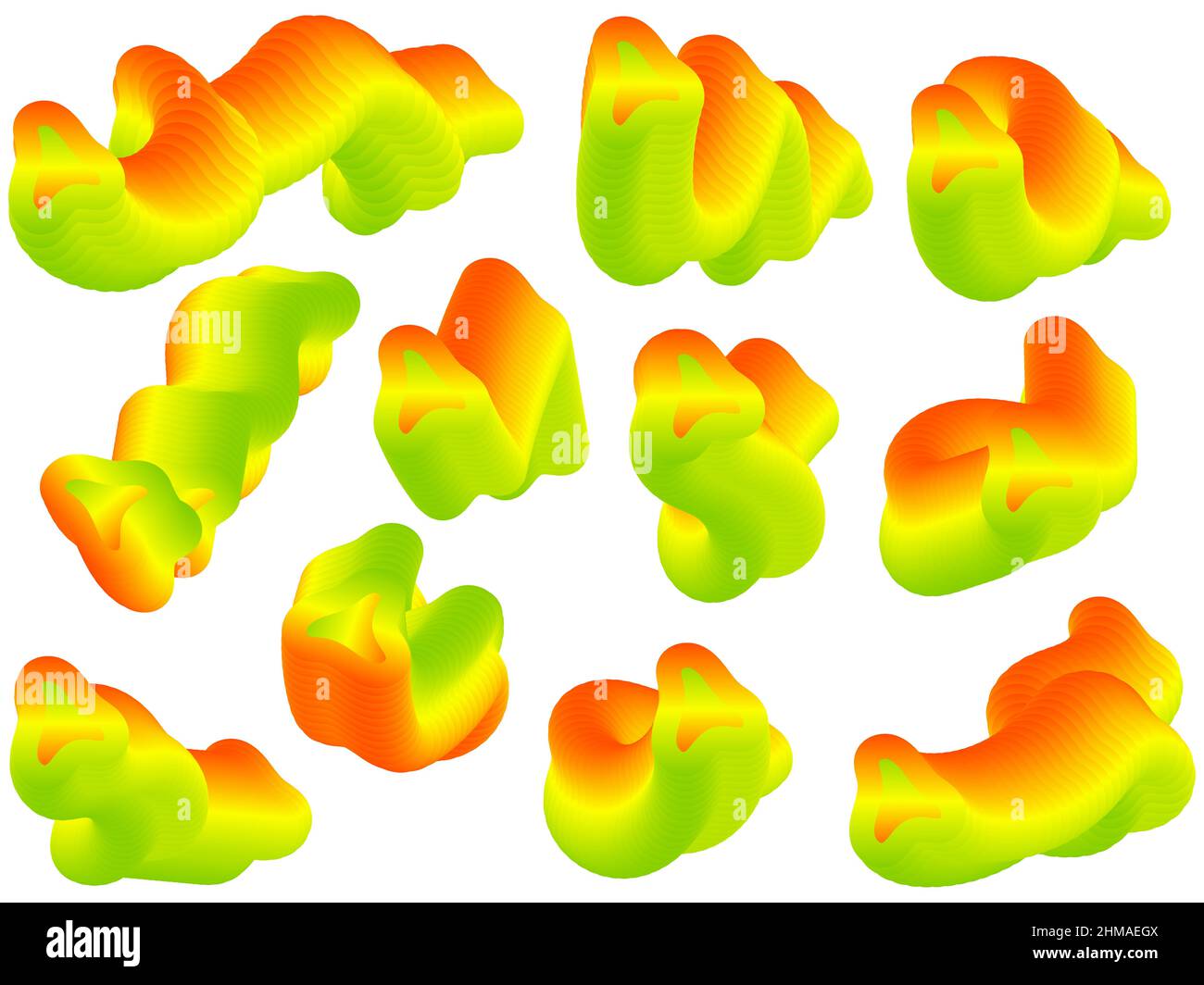 Realistic vector 3d objects. Decor elements Stock Photo - Alamy