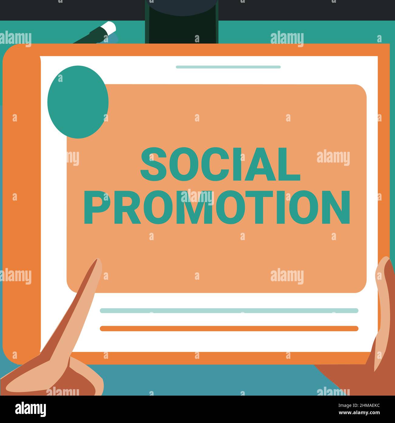 Hand writing sign Social Promotion. Business overview advancing ...