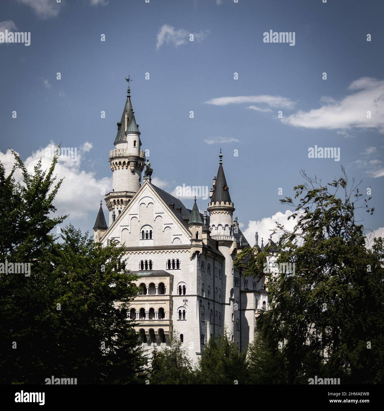 Exterior facade of Neuschwanstein castle in Bavaria Germany Stock Photo ...