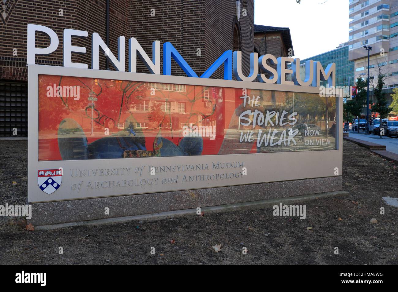 Sign of Penn museum outside of the museum building.University of ...