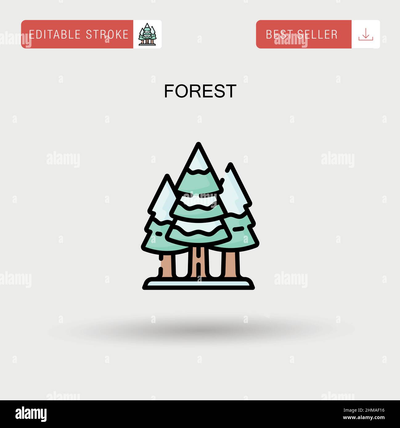 Sun forest trees snow Stock Vector Images - Alamy