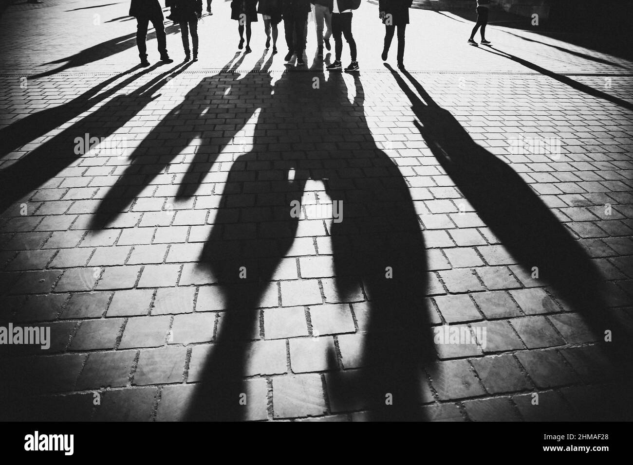 Human life shadow silhouette Black and White Stock Photos & Images - Alamy