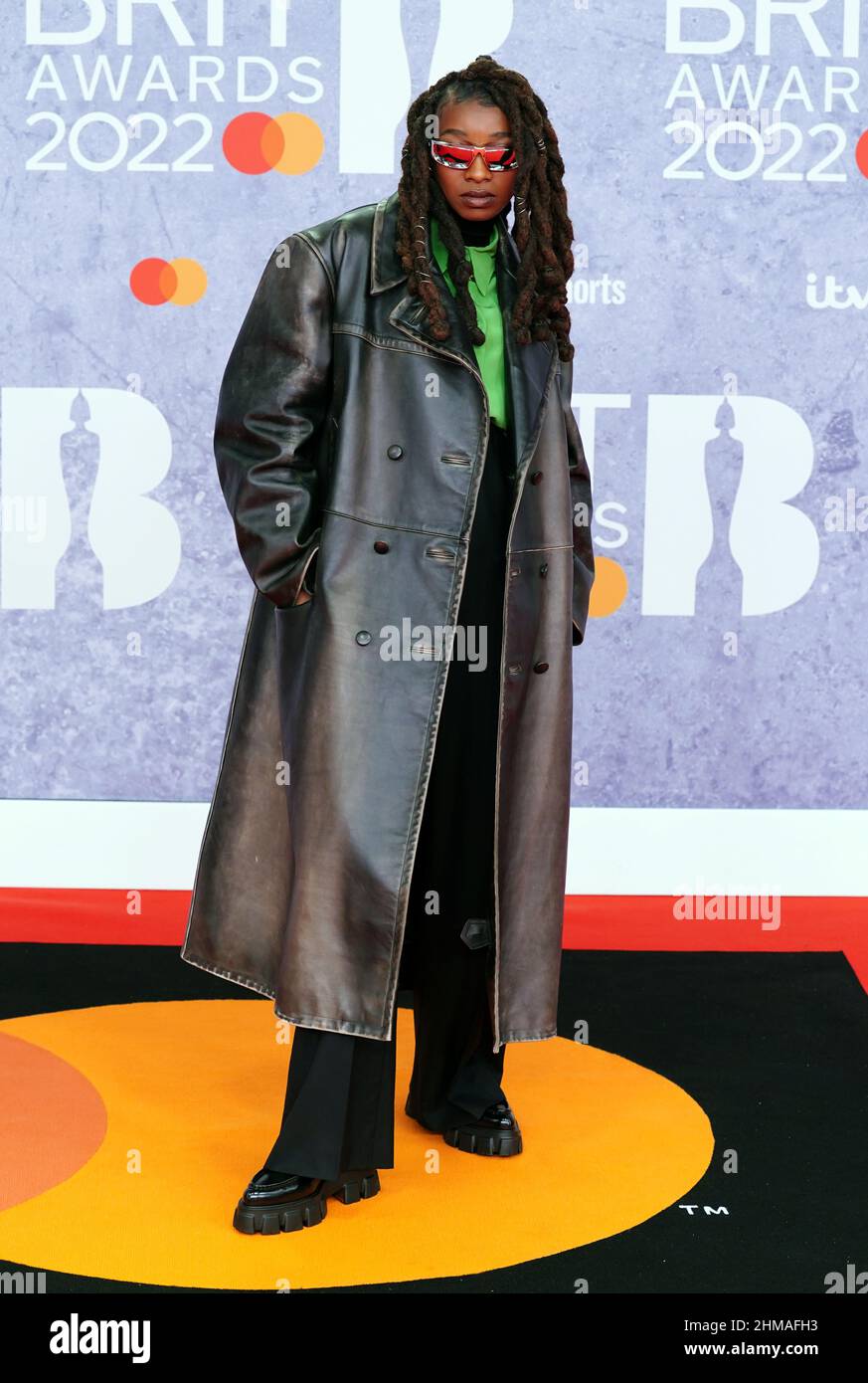 Little Simz attending the Brit Awards 2022 at the O2 Arena, London ...