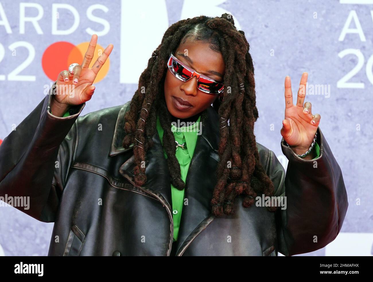 Little Simz attending the Brit Awards 2022 at the O2 Arena, London ...