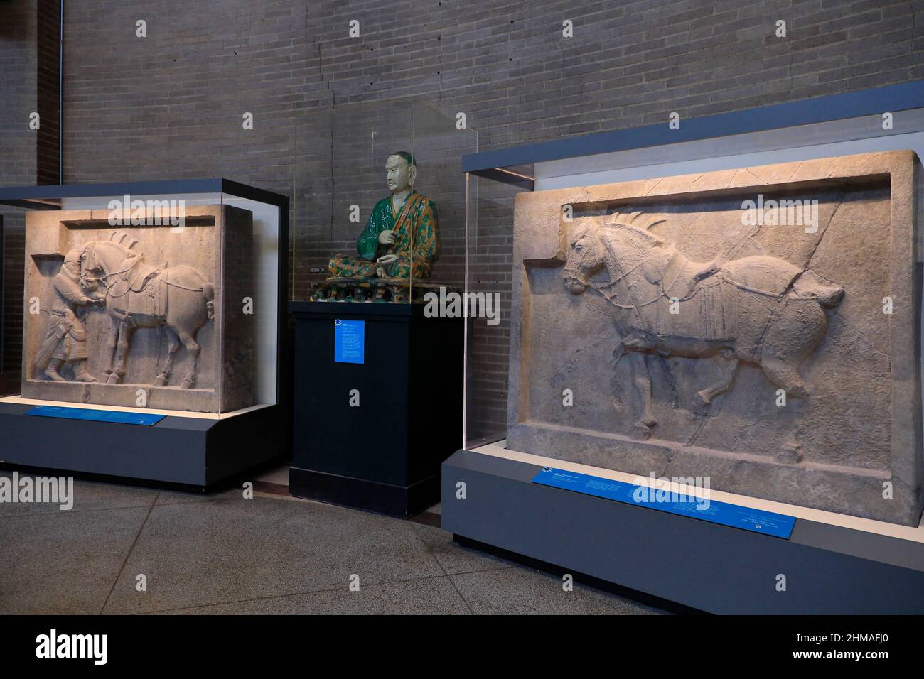 Limestone carved reliefs of Emperor Taizong's Horses of Saluzi and ...