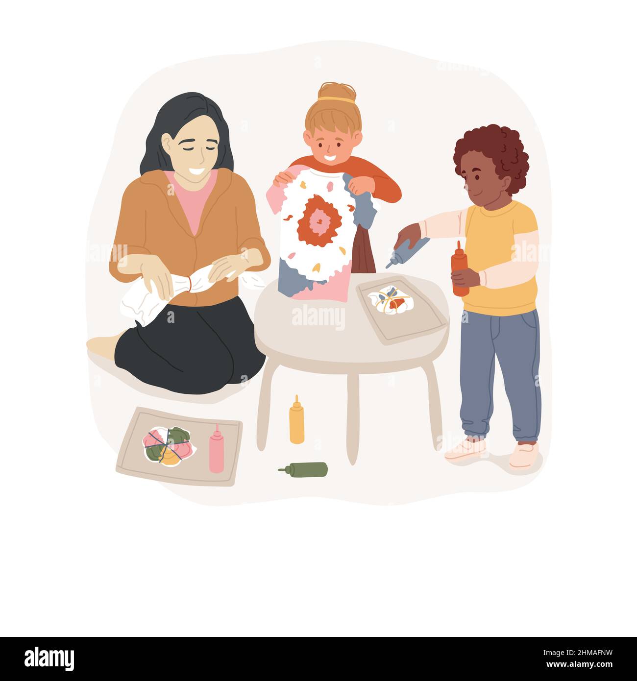 Tie dye isolated cartoon vector illustration. Imagination and ...