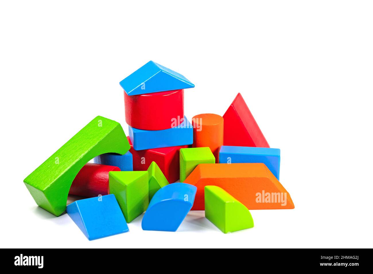 Wooden block shapes hi-res stock photography and images - Alamy