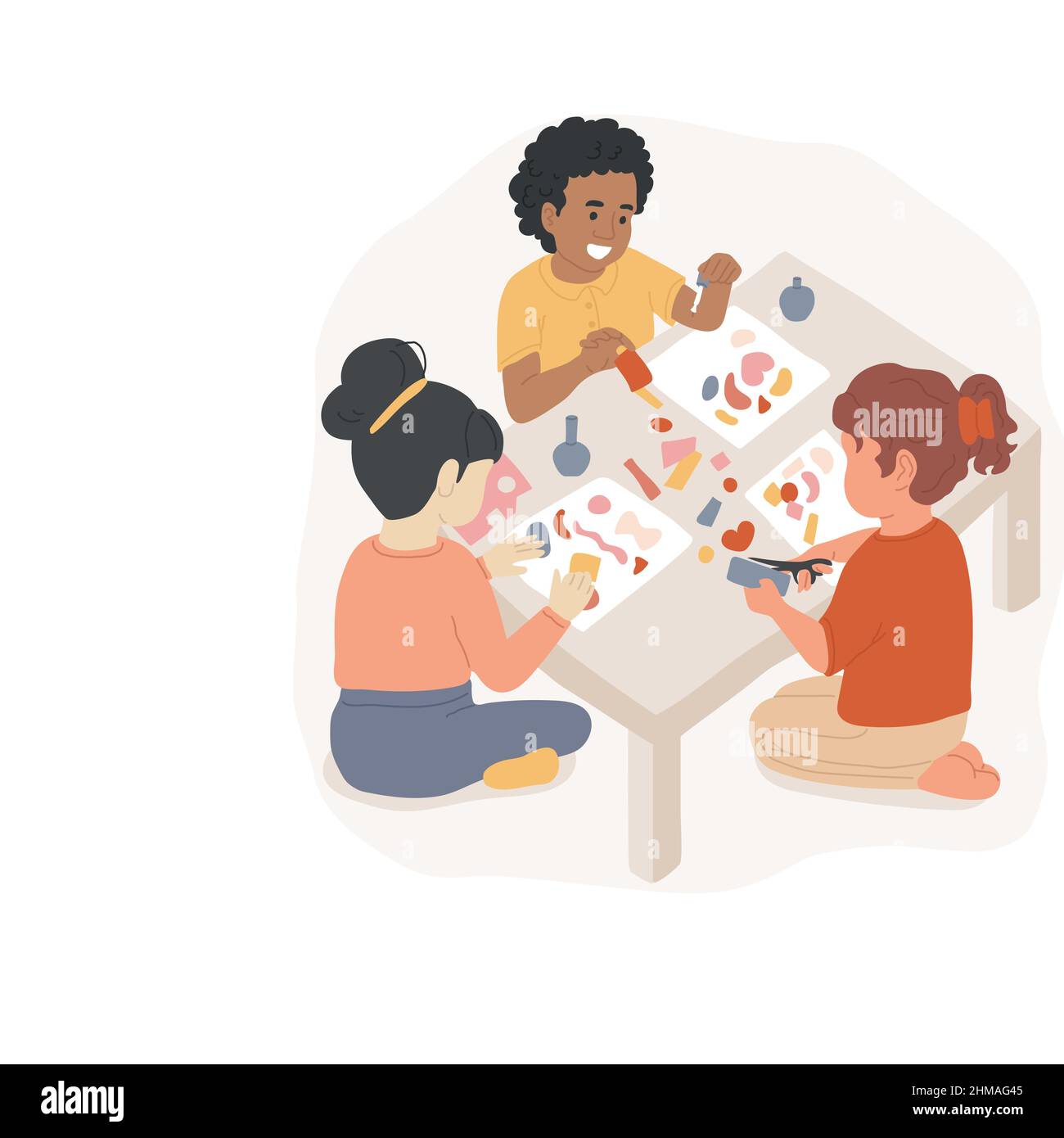 Collage With Paper For Children