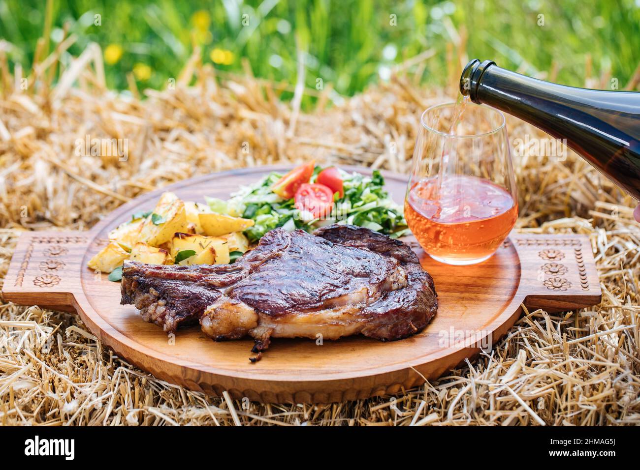 Various steak selection including rib eye, t-bone, fillet steak and ...