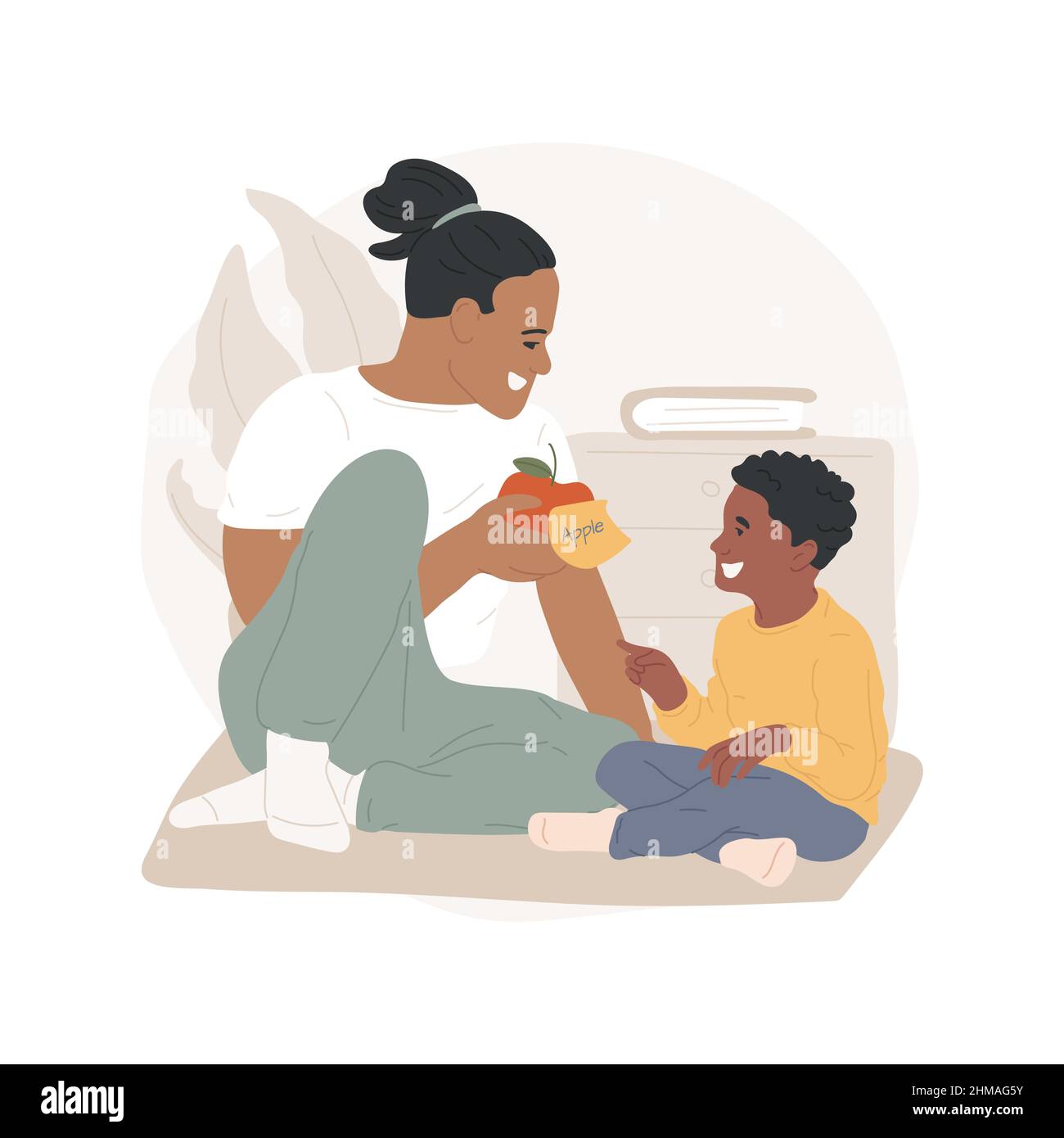 Labelling a household isolated cartoon vector illustration. Put ...