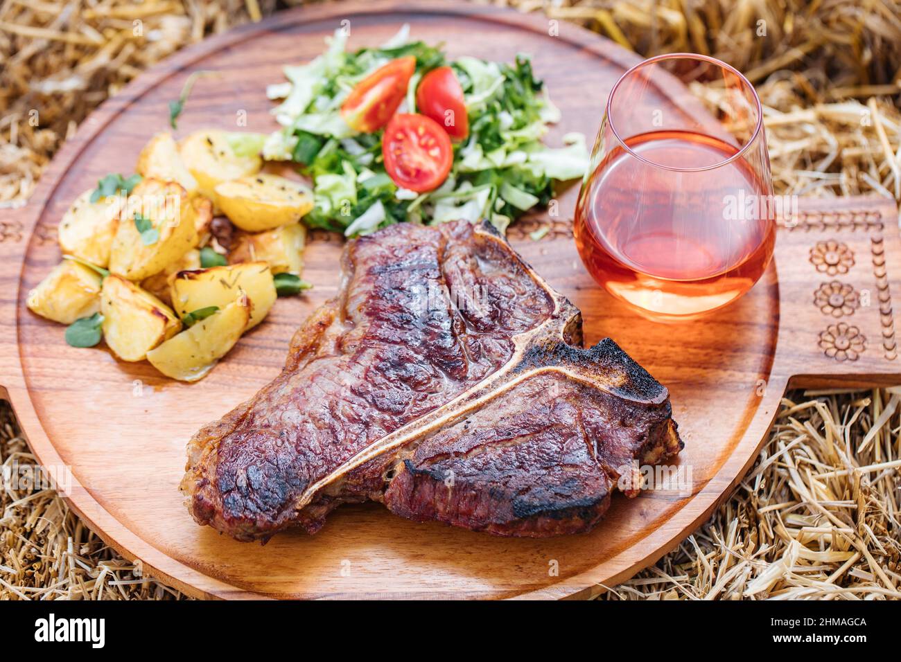 Various steak selection including rib eye, t-bone, fillet steak and ...