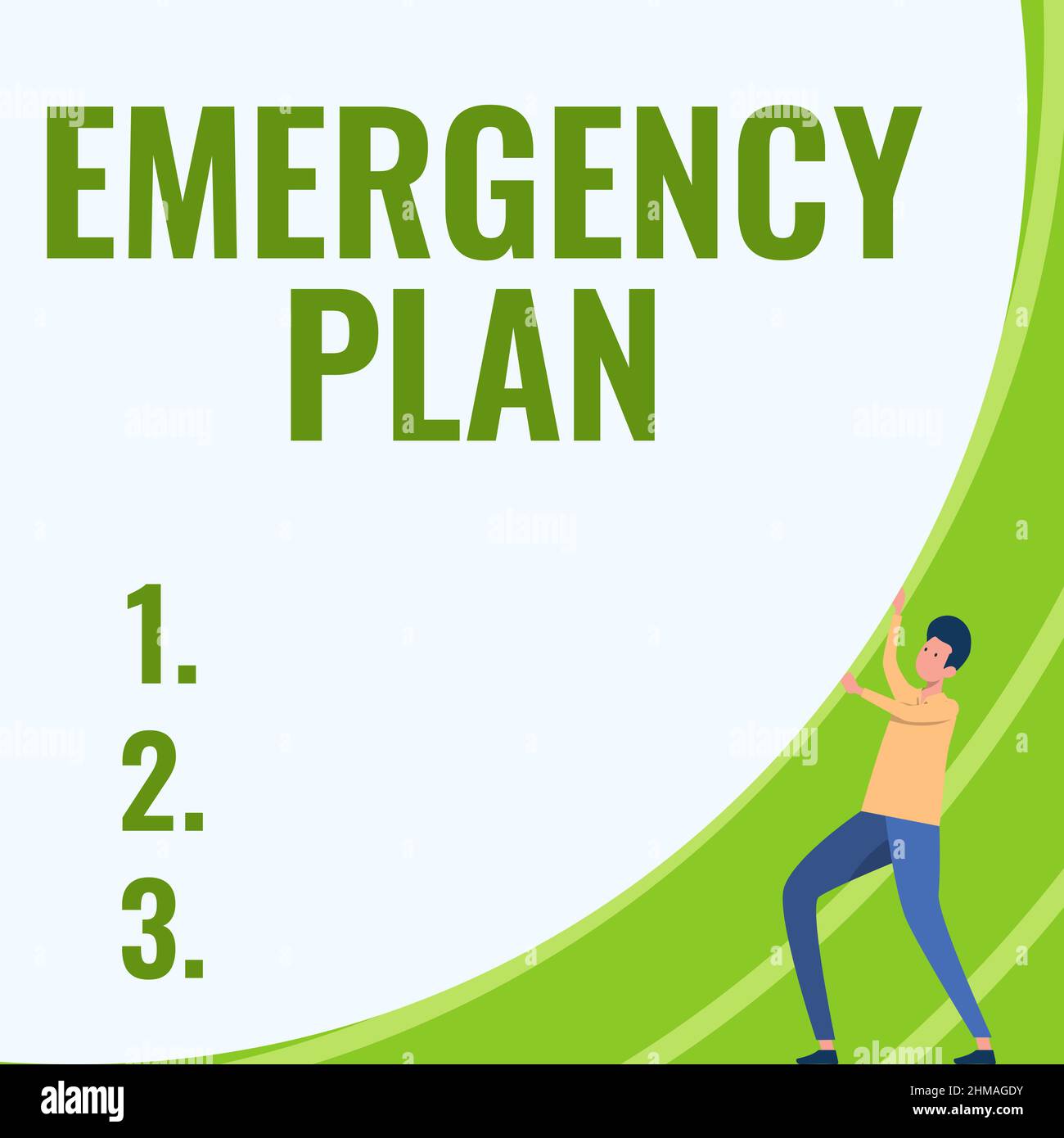 Sign displaying Emergency Plan. Business approach Procedures for ...