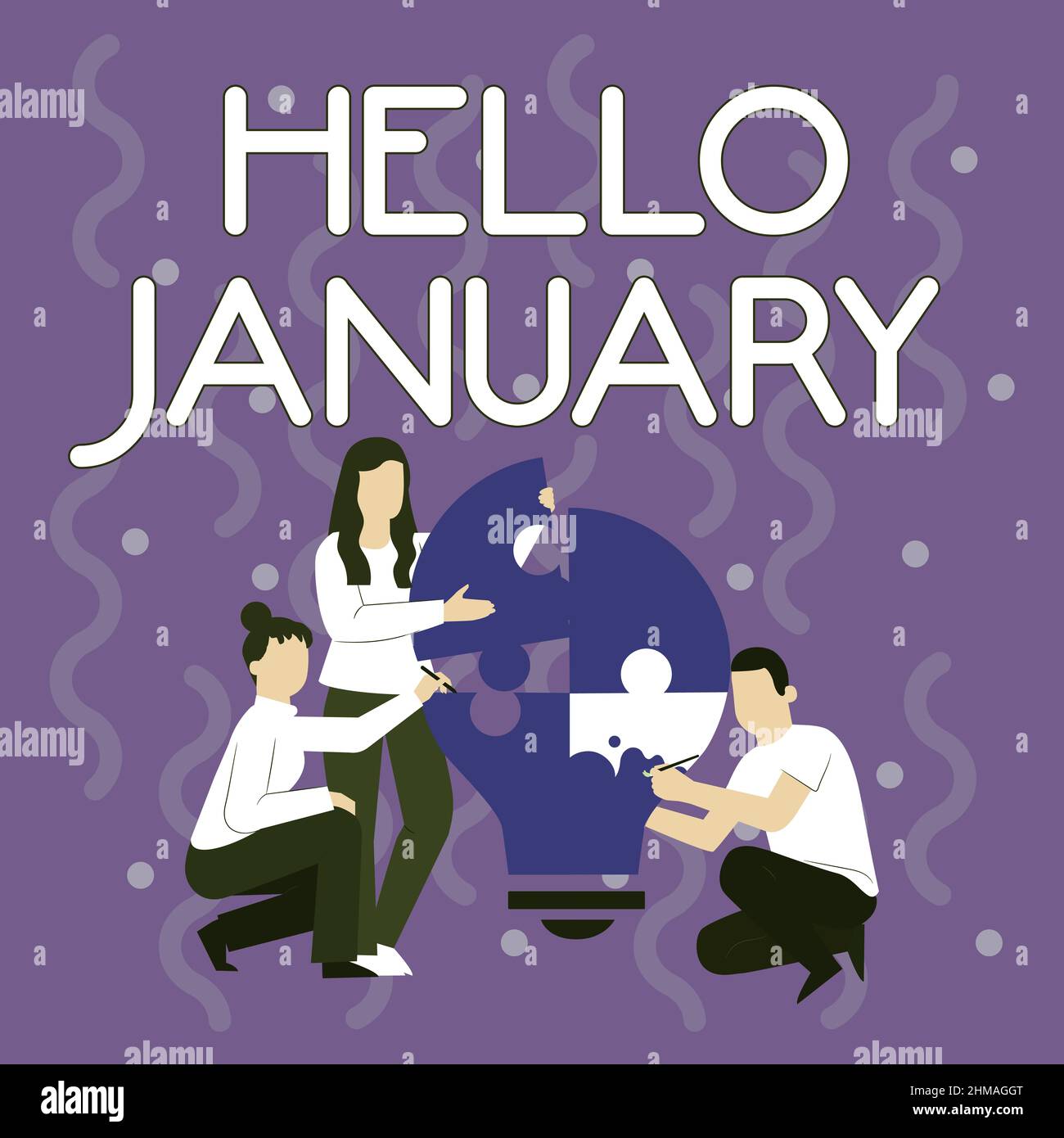 Inspiration showing sign Hello January. Word Written on a greeting or ...