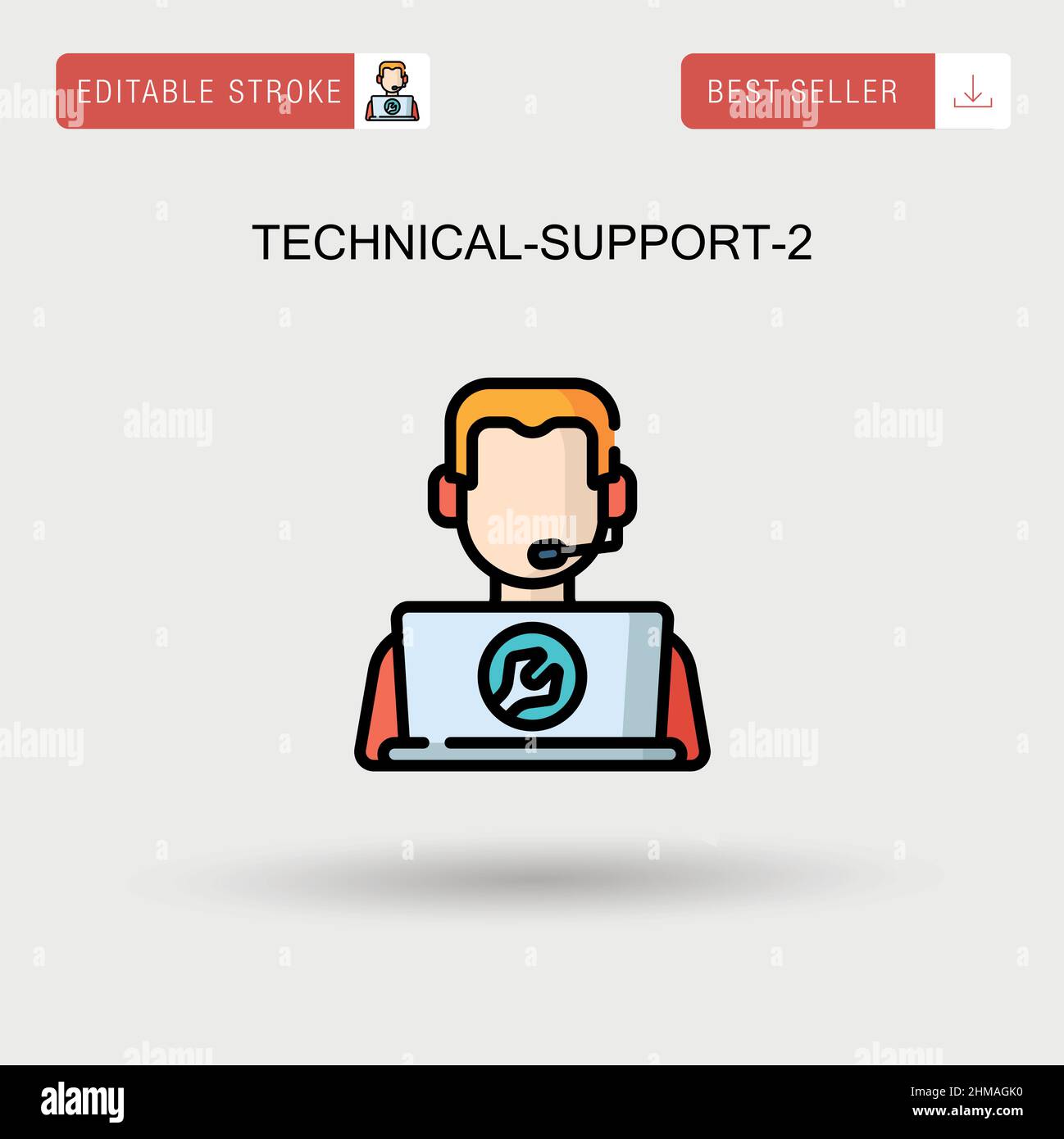 Technical-support-2 Simple vector icon Stock Vector Image & Art - Alamy