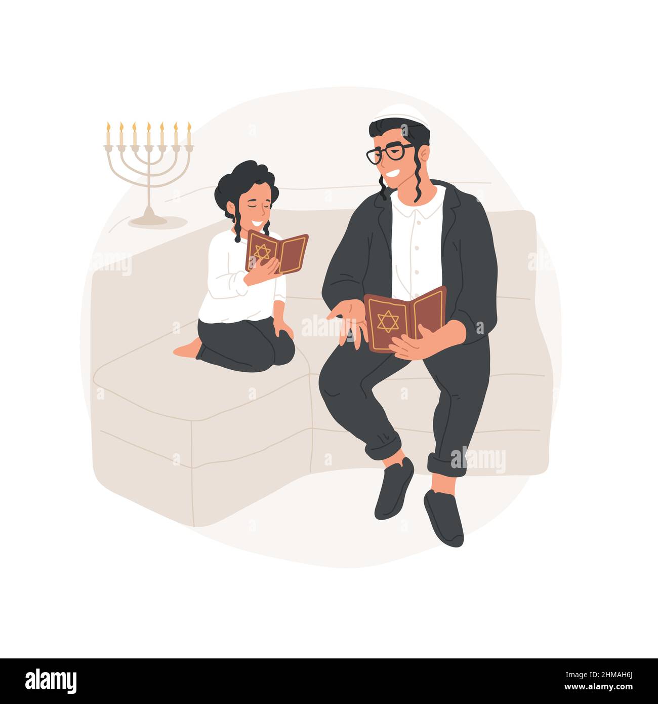 Orthodox Family abstract concept vector illustration. Orthodox father ...