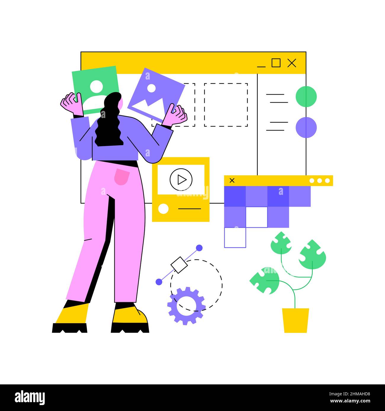 Front end development abstract concept vector illustration. Website ...