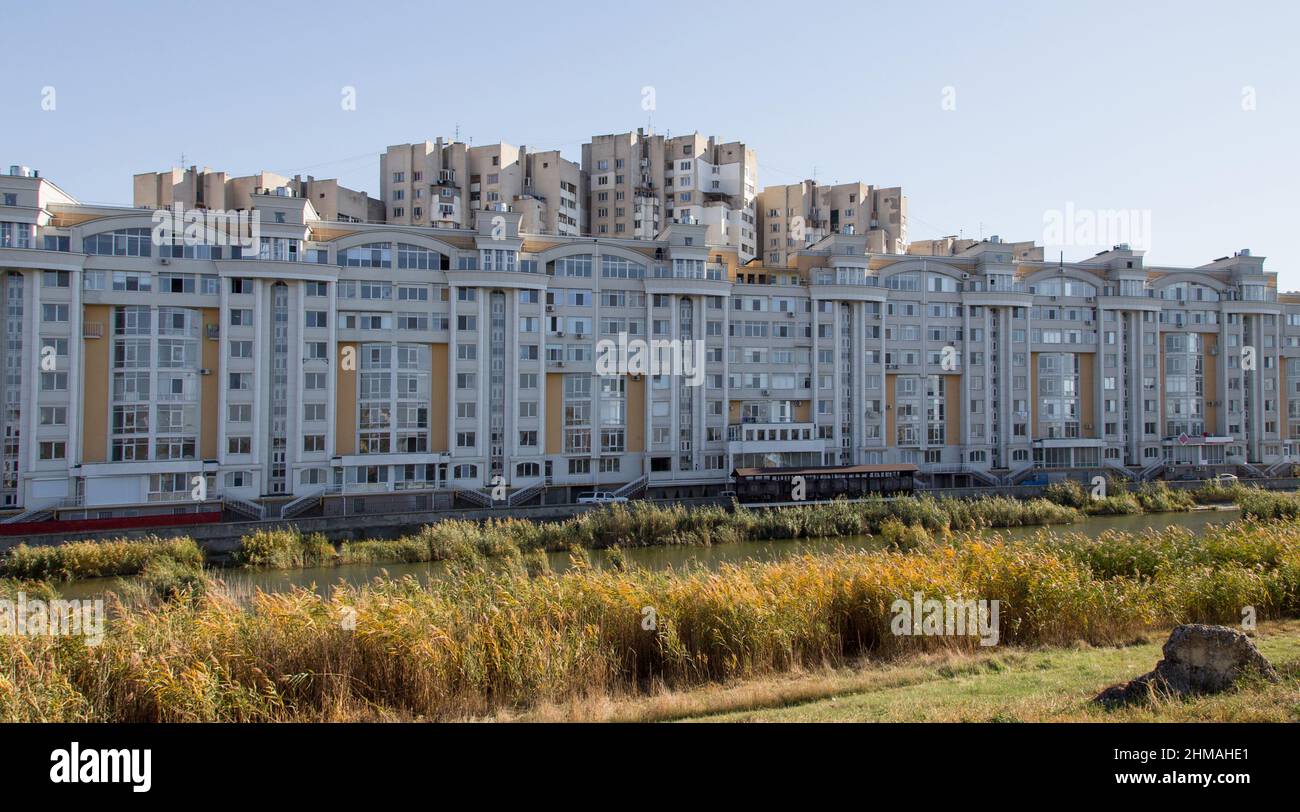 Modern apartment house along the lake in Chisinau Stock Photo - Alamy