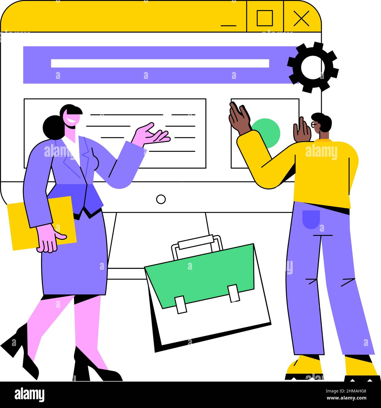 Corporate website abstract concept vector illustration. Official ...