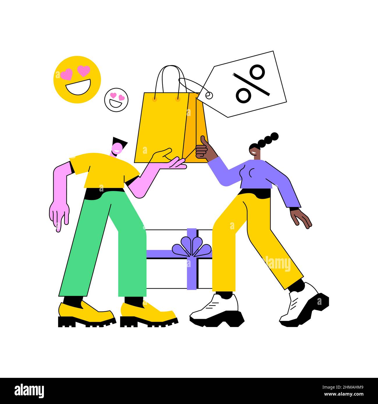 Smart retail abstract concept vector illustration. Smart store, retail ...
