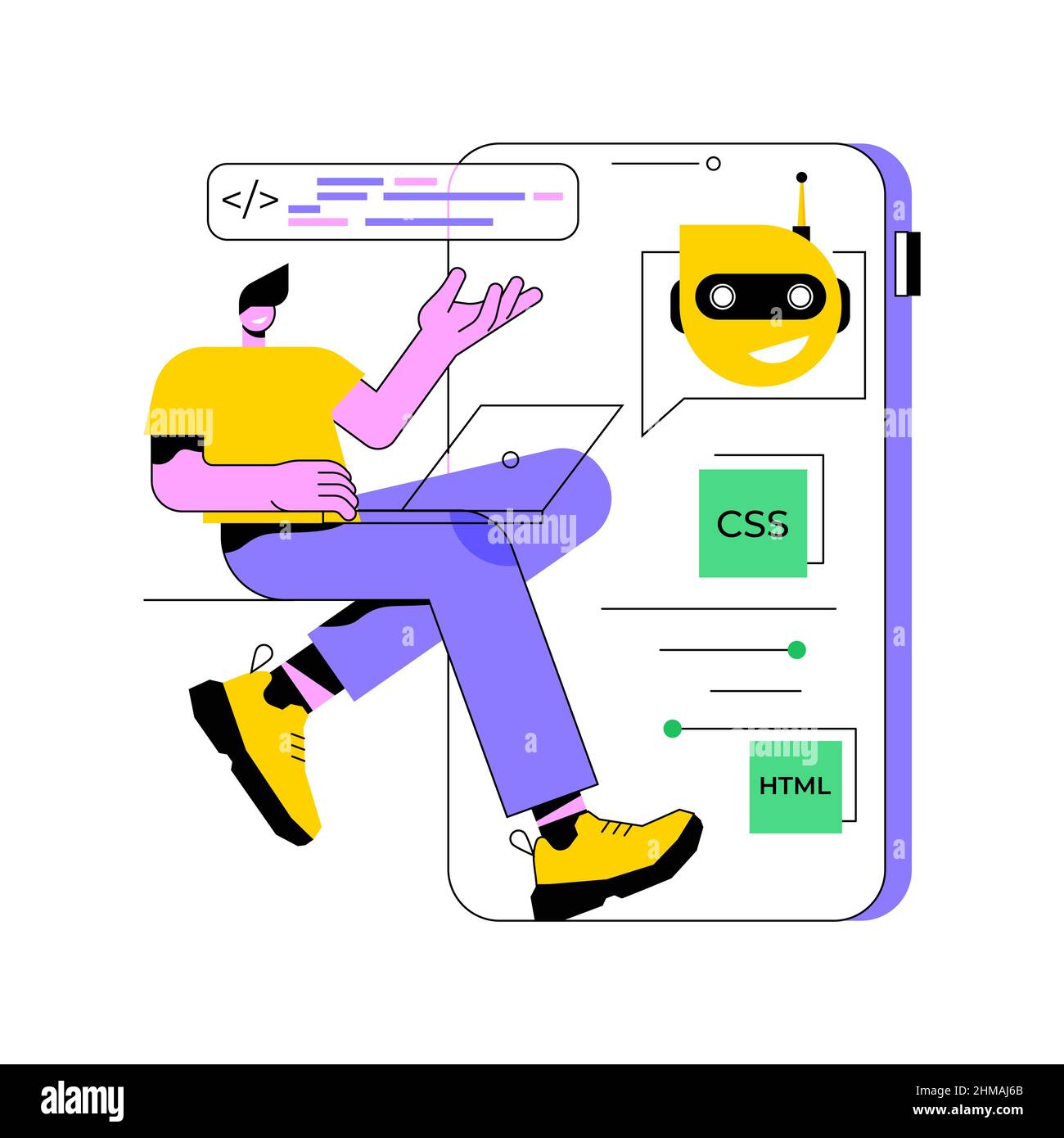 Chatbot app development abstract concept vector illustration. Chatbot ...