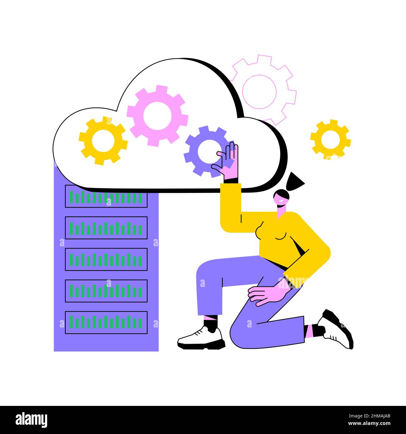 Big data architecture abstract concept vector illustration. Database ...