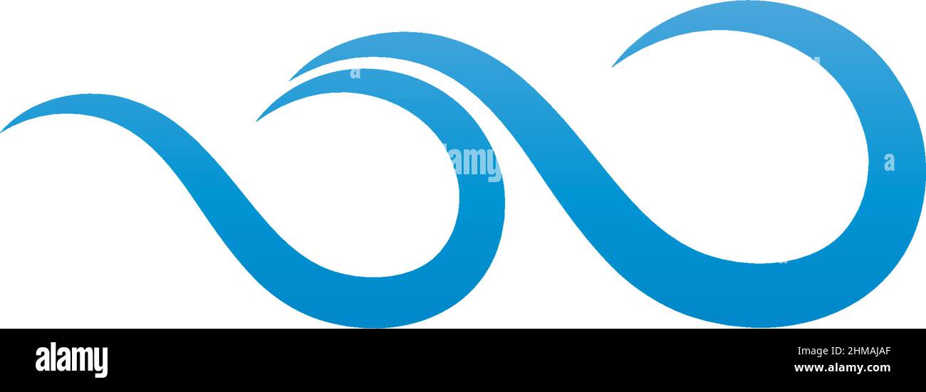 Wave icon logo design vector illustration Stock Vector Image & Art - Alamy