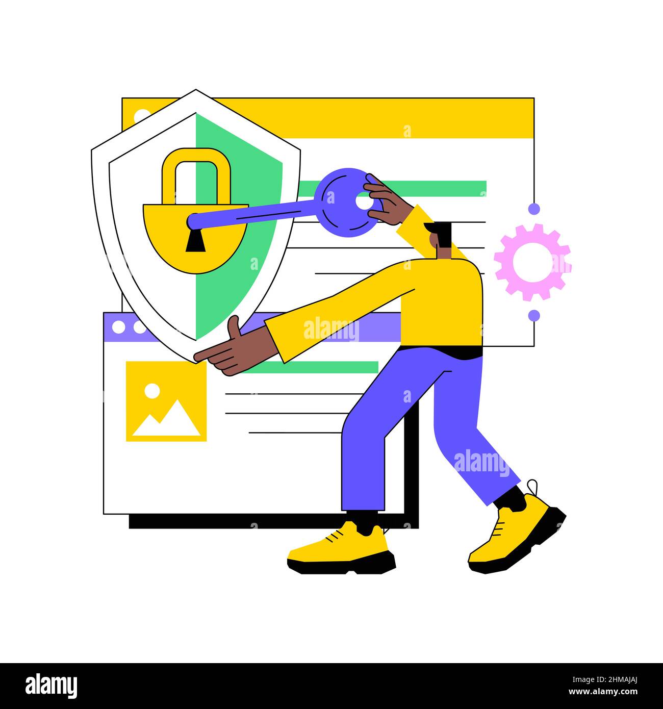 Rights of access abstract concept vector illustration. Personal data ...