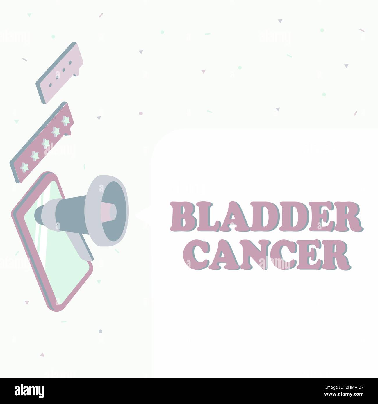 Hand writing sign Bladder Cancer. Word for form of cancer that begins ...