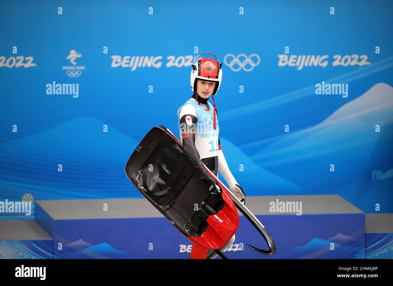 Beijing, China. 8th Feb, 2022. Trinity Ellis of Canada competes during ...