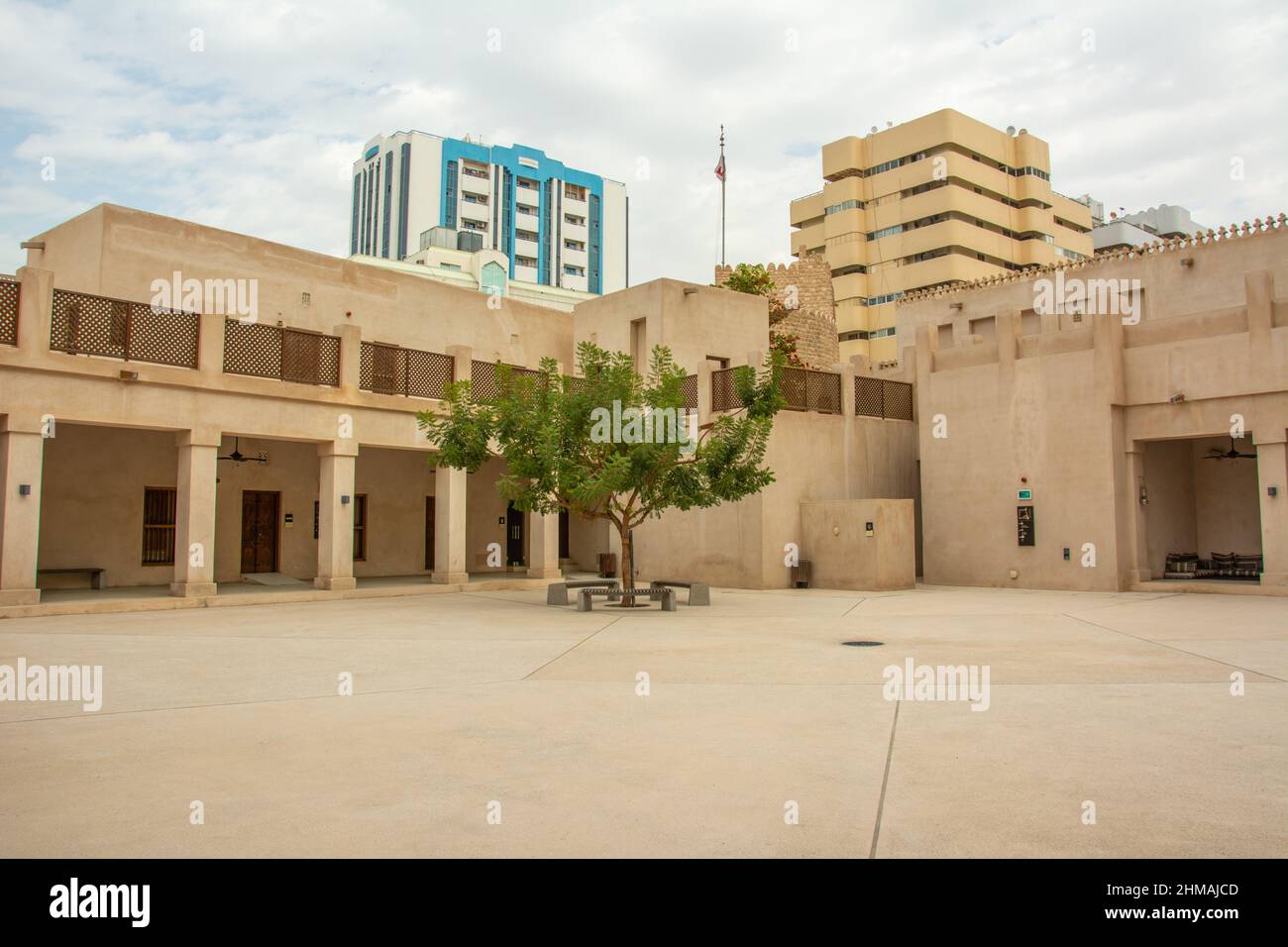 The inner courtyard Al Hisn Sharjah Fort built in 1820 by the then ...