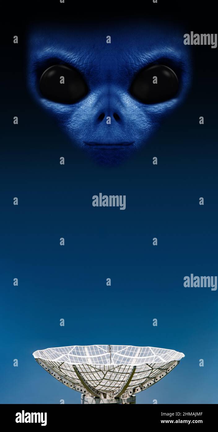 Blue alien antenna hi-res stock photography and images - Alamy