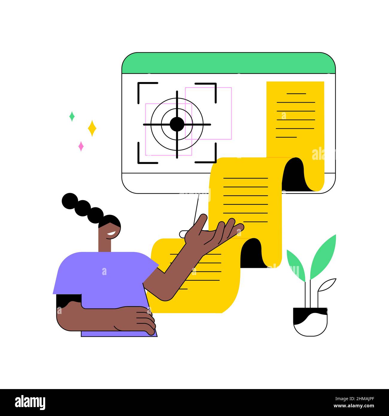 Vision and scope document abstract concept vector illustration. Vision ...