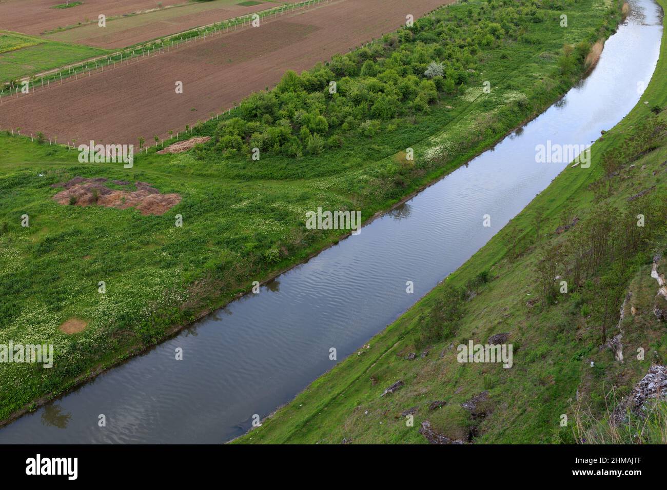 River bed on a sunny day. View from above Stock Photo - Alamy