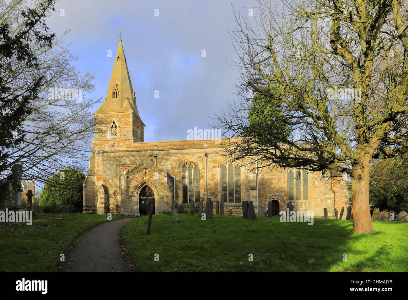 All Saints church, Clipston village, Northamptonshire, England Stock ...