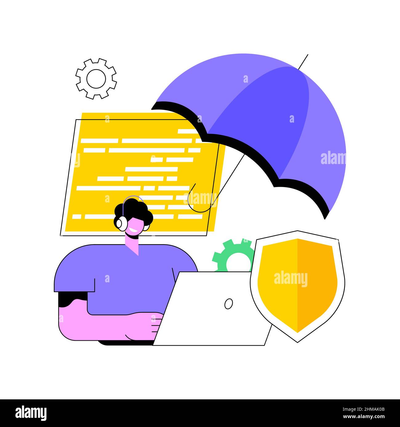 Cyber insurance abstract concept vector illustration. Cyber-insurance ...