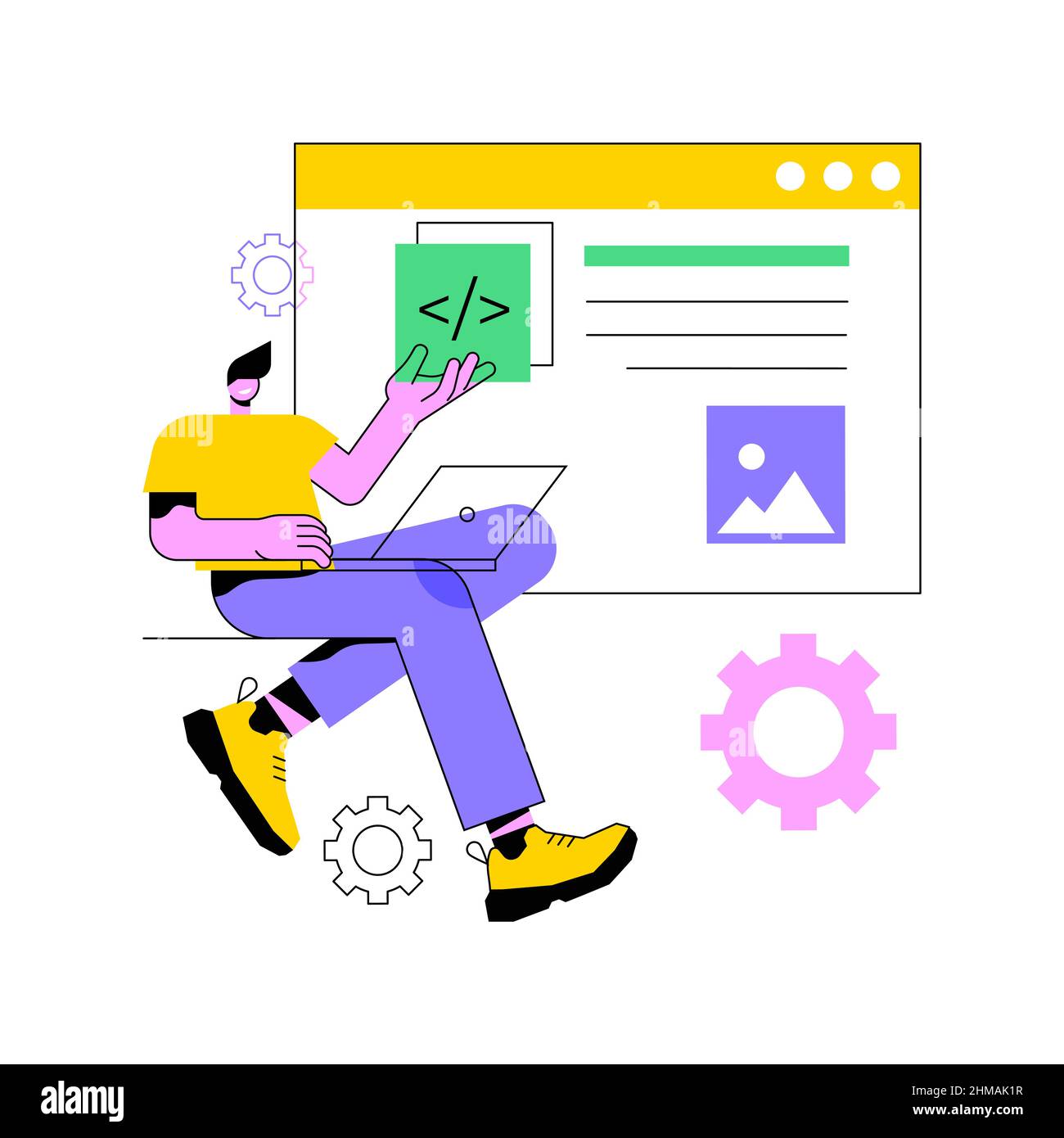 Single page application abstract concept vector illustration. SPA web ...
