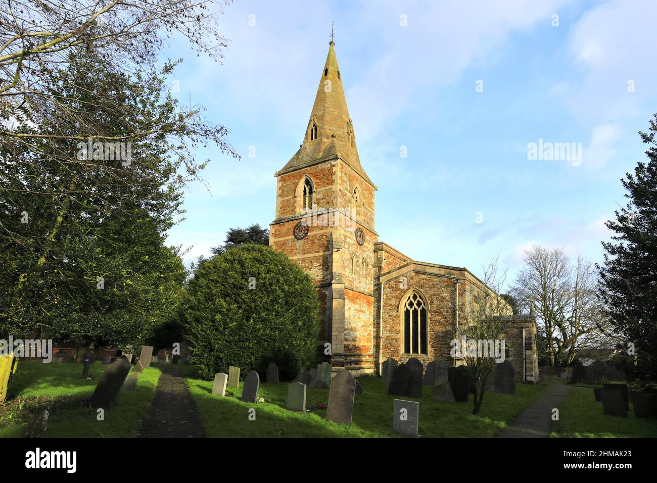 All Saints church, Clipston village, Northamptonshire, England Stock ...