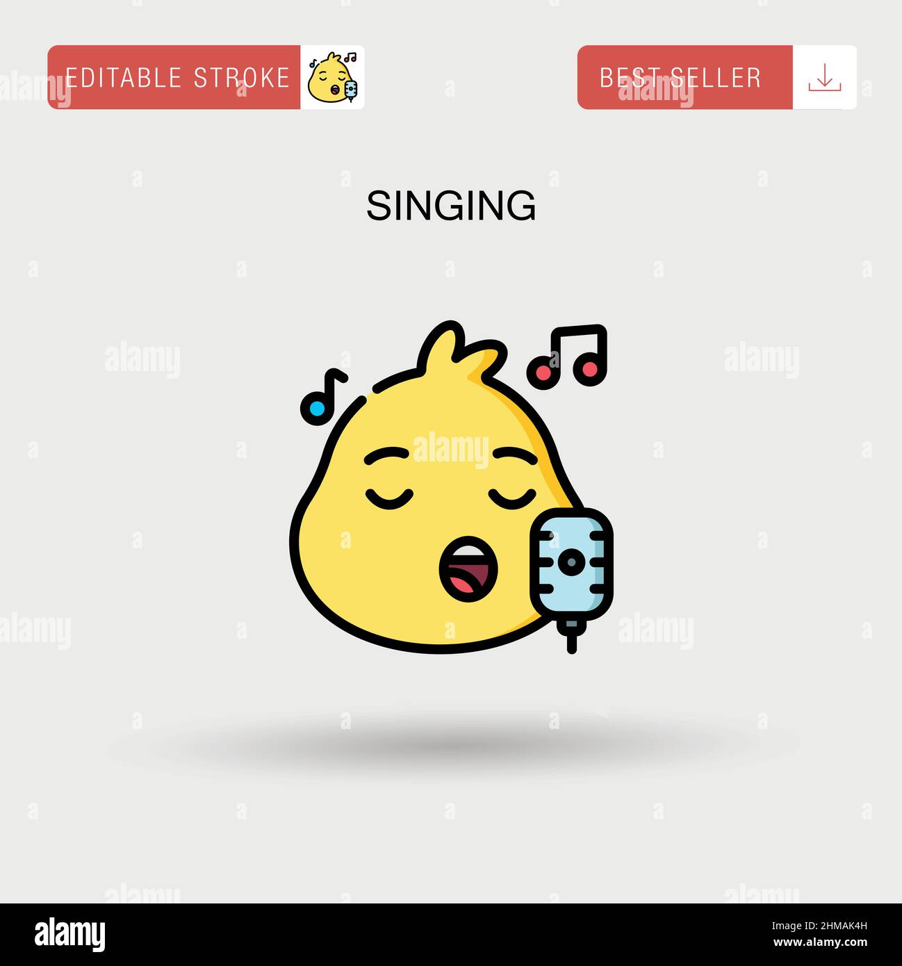 Singer singing microphone Stock Vector Images - Alamy