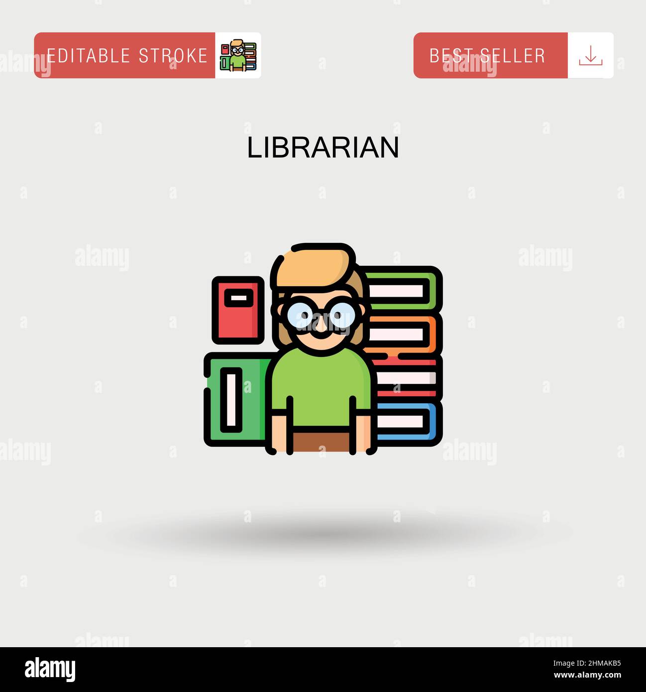 Cartoon librarian woman hi-res stock photography and images - Alamy
