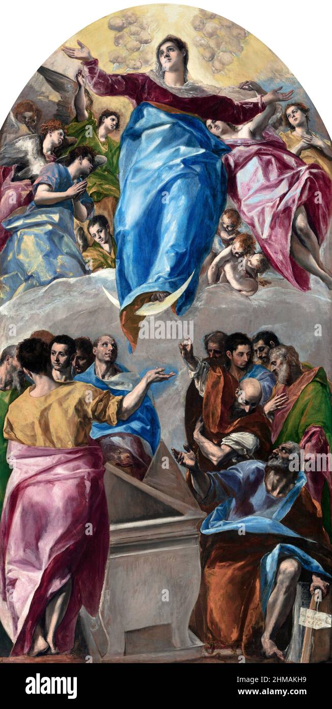 El greco spanish art painting virgin religious mary hi-res stock ...