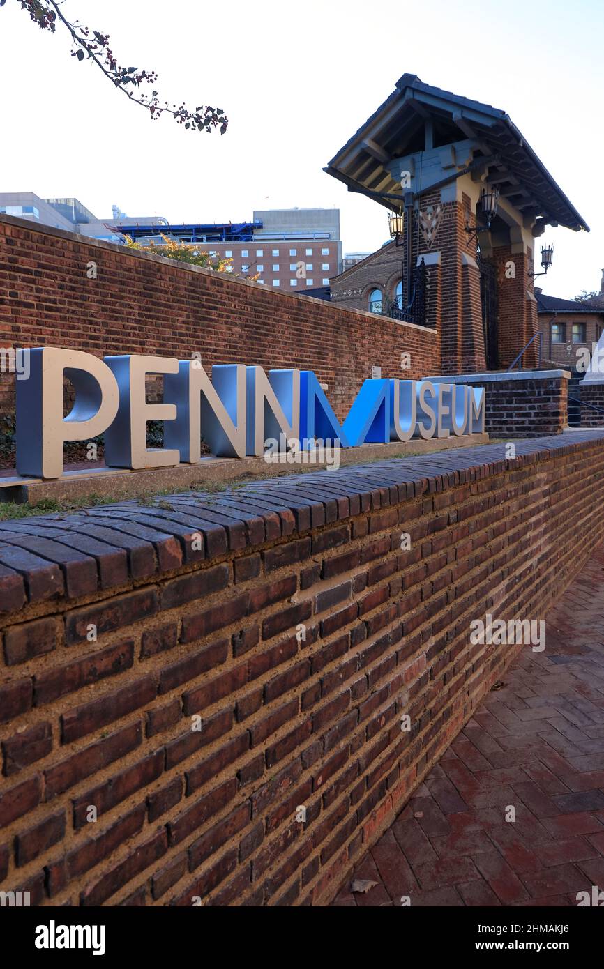 Sign of Penn museum outside of the museum building.University of ...