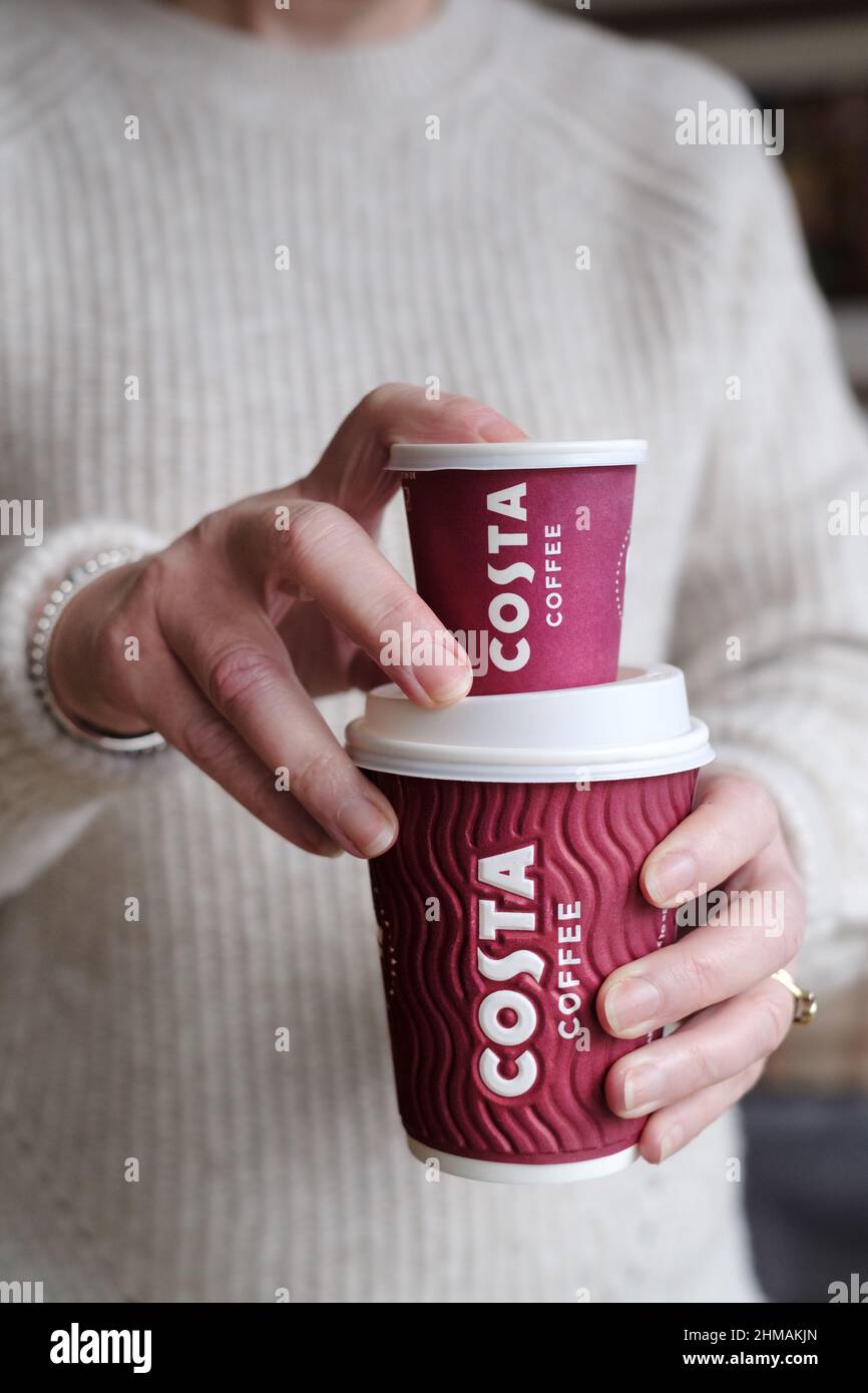 Costa takeaway coffee cups hi-res stock photography and images - Alamy