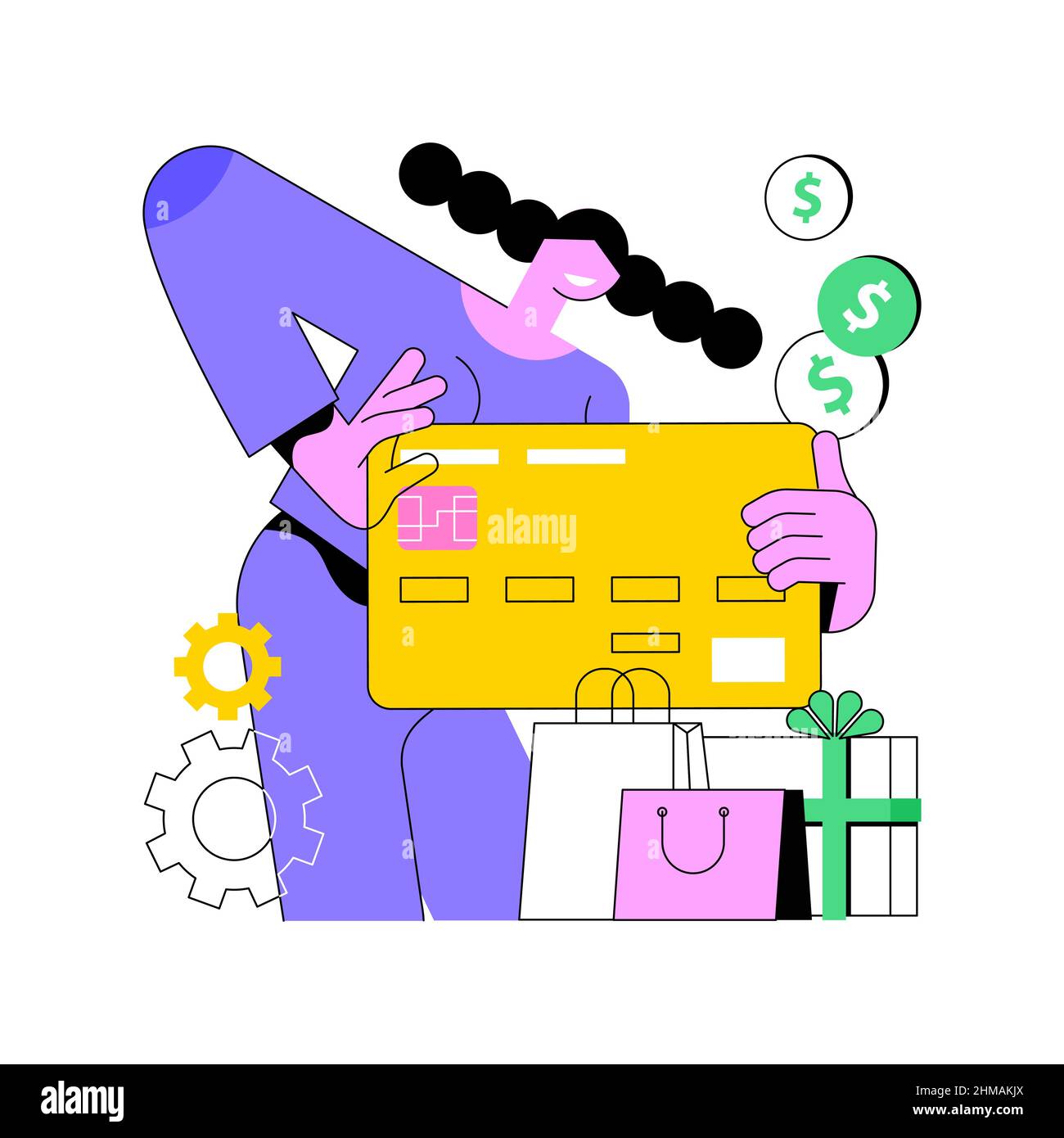 Plastic money abstract concept vector illustration. Credit and debit ...