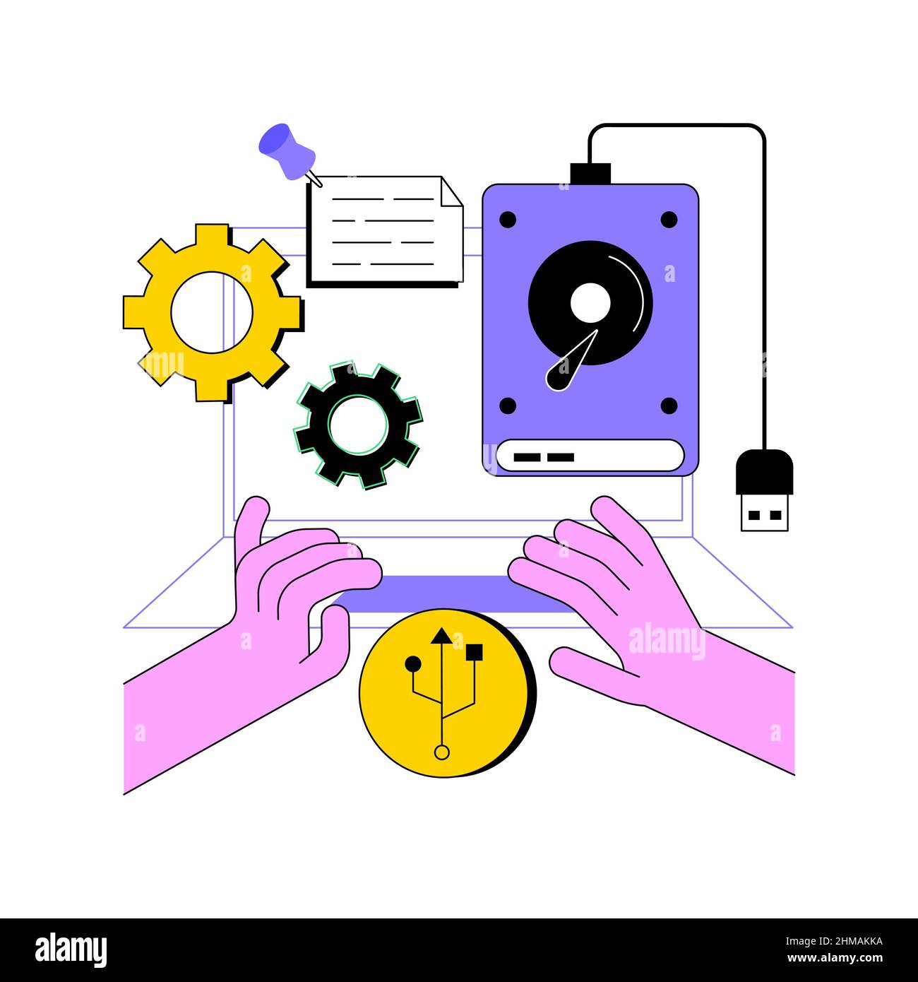 Usb flash drive icon cartoon hi-res stock photography and images - Alamy