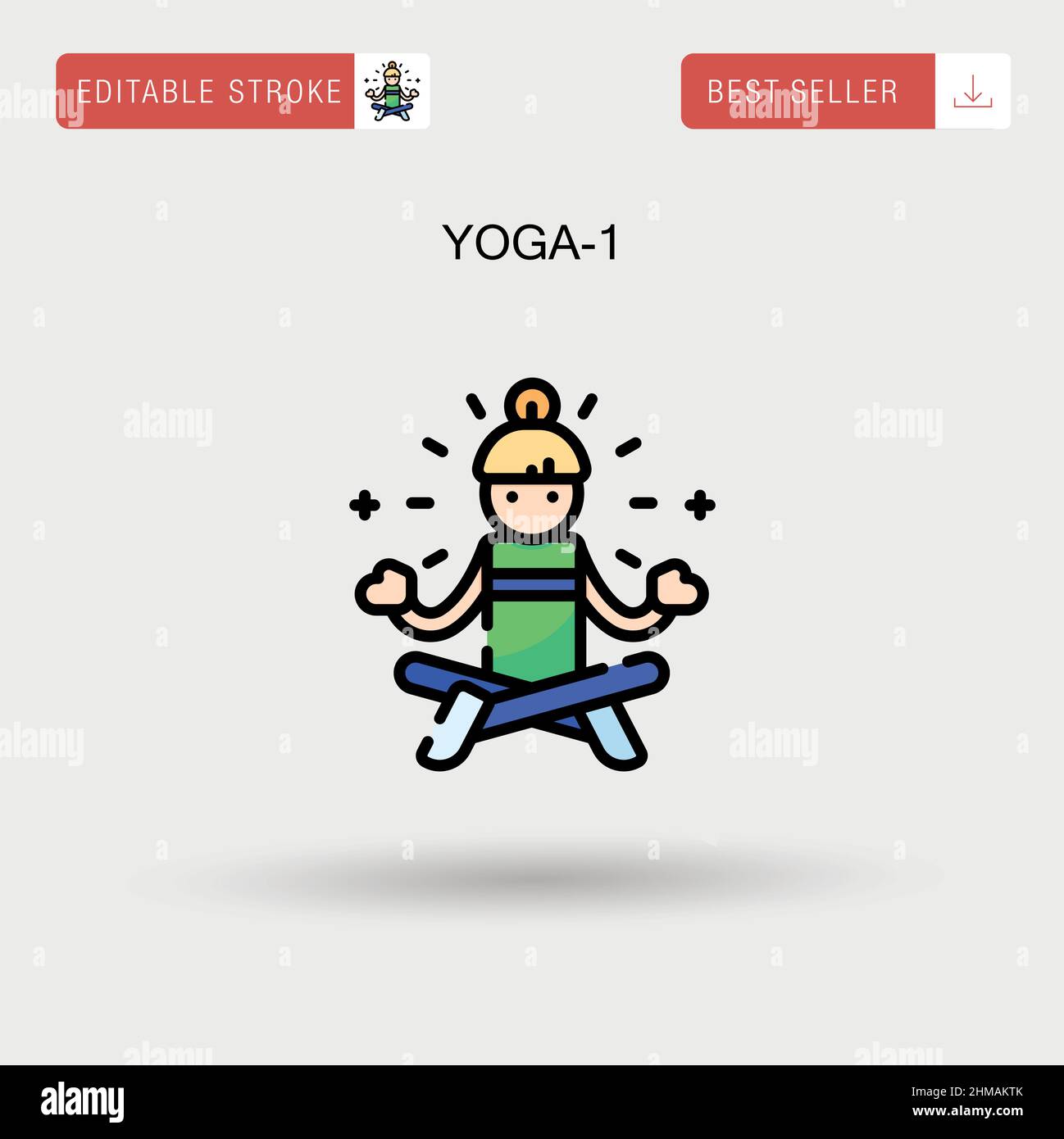 Yoga-1 Simple vector icon Stock Vector Image & Art - Alamy